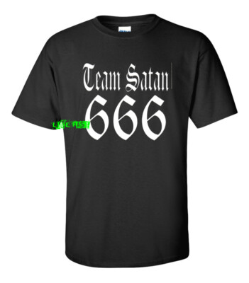 TEAM SATAN 666 T SHIRT satan black metal death metal goth gothic ...