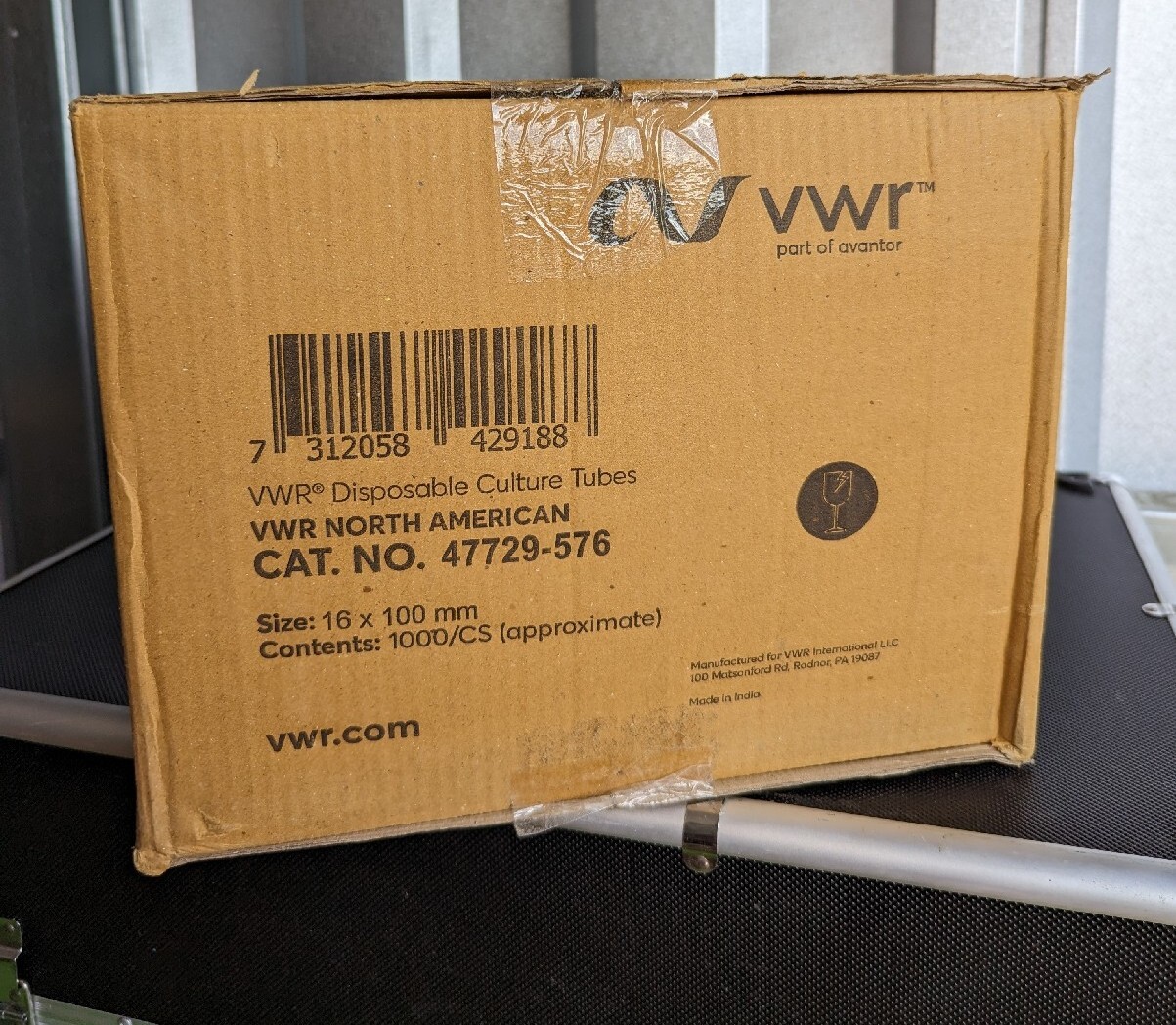 VWR 14mL Disposable Glass Culture Tubes, 16 x 100mm, 47729-576 1000 ...