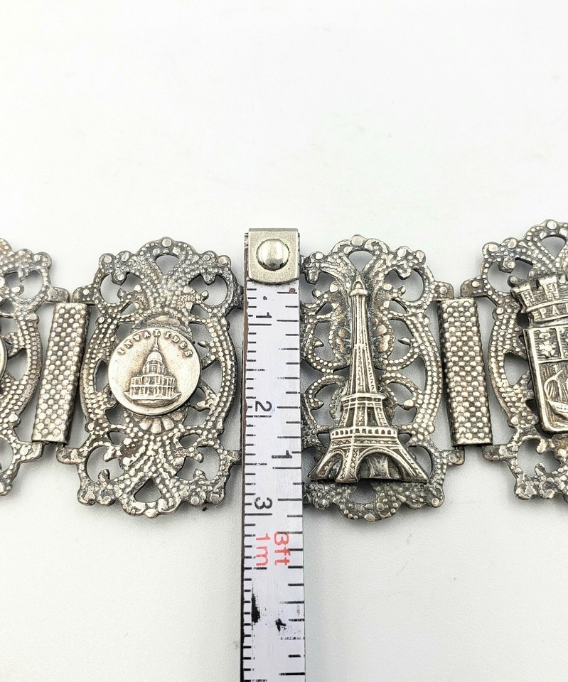 FRENCH ART DECO 1930S FILIGRANE DEPOSE SOUVENIR TOUR SP BRACELET ...