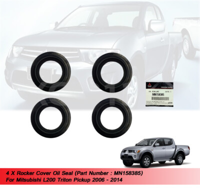 4 X Rocker Cover Oil Seal MN158385 Fits Mitsubishi L200 Triton 2006 ...