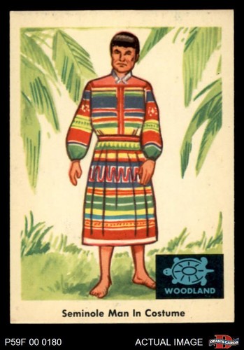 1959 Fleer Indian #37 Seminole man in costume 6 - EX/MT | eBay
