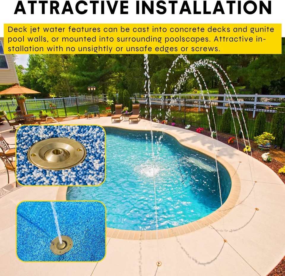Jet Fountain Nozzle Spa Brass Deck Long Brass Swimming Pool Sprayer ...