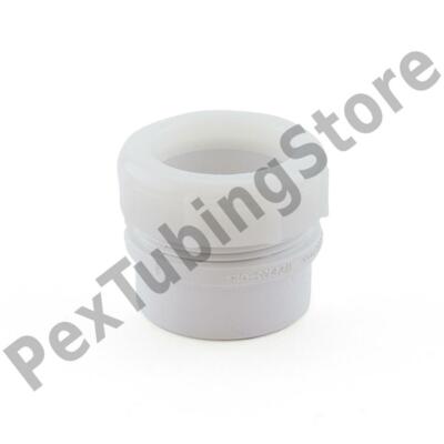 1-1/2" PVC DWV Male Trap Adapter w/ Plastic Nut (Spigot x Tubular Slip ...