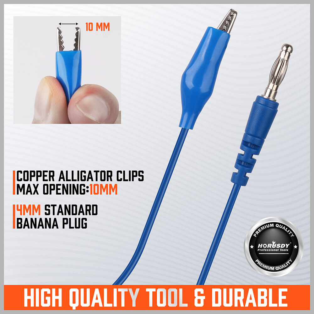 22PC Digital Multimeter Probe Test Lead Kit Cable Alligator Clip Needle ...