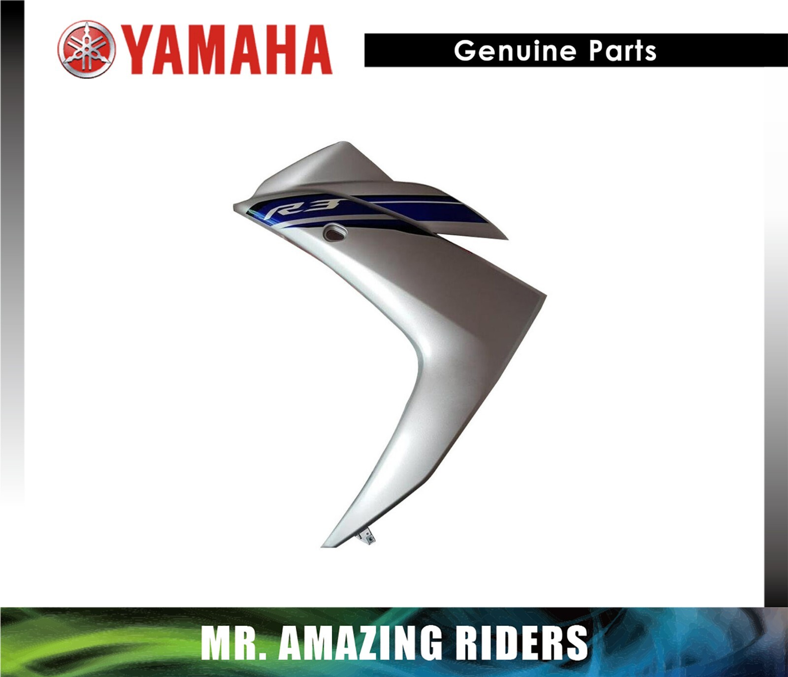 YAMAHA OEM 2016 YZF R3 YZFR3 LH LEFT SIDE MIDDLE COWLING BLUE 1WD-XF83L ...