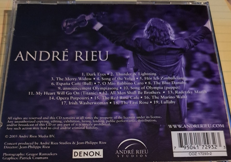 Andre Rieu: Live in Dublin (CD, 2003) Denon | eBay