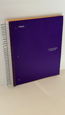 Mead Five Star 5 Subject Spiral Notebook - 200 Sheet - Wide Ruled - 11 ...