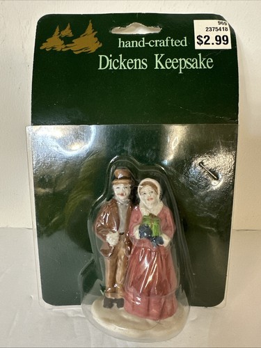 Hand Crafted Dickens Keepsake Christmas Husband and Wife Village ...