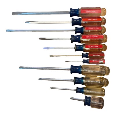 Vintage Craftsman 11 Piece USA Made Screwdriver Set Phillips Western ...