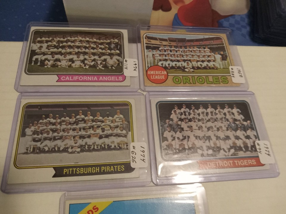 (5) Vintage Topps Baseball Team Cards (SEE DESCRIPTION AND PHOTOS) | eBay