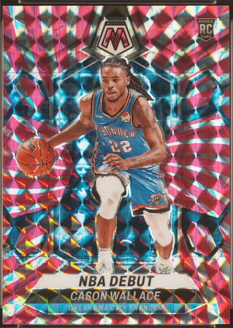 2023-24 Panini Mosaic - NBA Debut Cason Wallace #258 Pink Swirl Mosaic ...