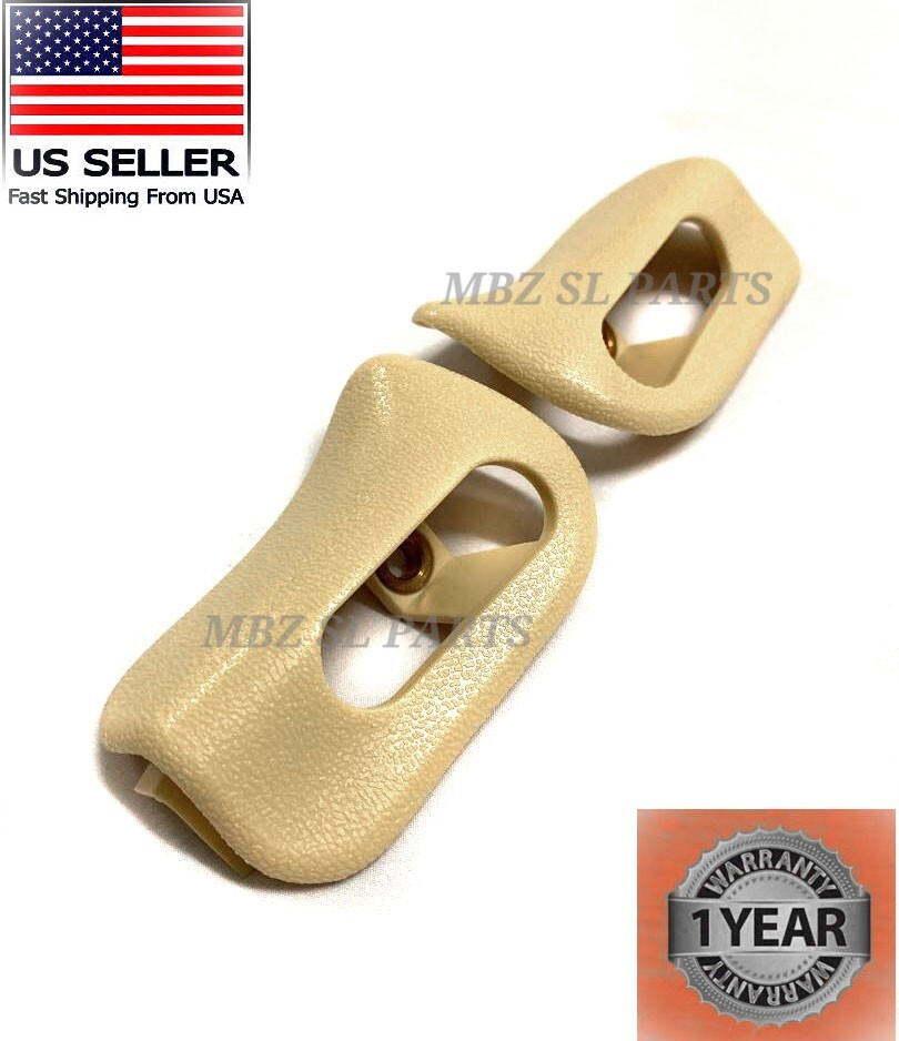 R129 SL320 SL500 SL600 300SL 500SL Pair of Shell Sun Visor Trim Caps ...