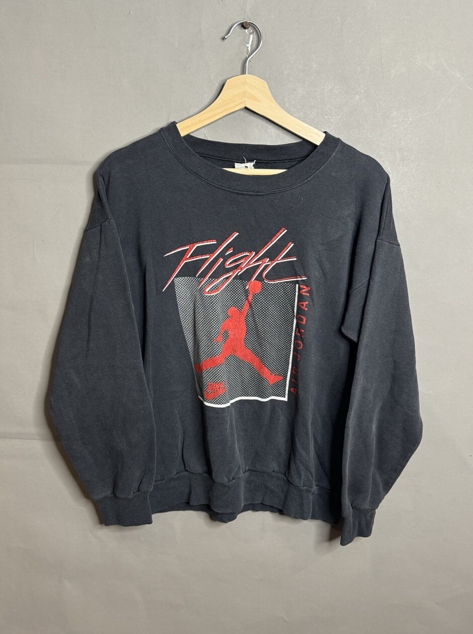 Rare 90s Air Jordan Flight Crewneck Measurements 21x2… - Gem