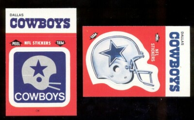 1988 Fleer Action DALLAS COWBOYS Helmet & Logo Sticker Set Mint | eBay