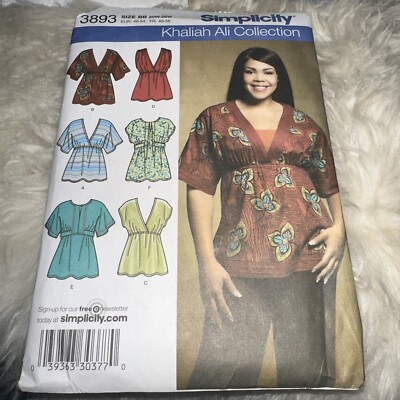 Simplicity Sewing Pattern 3893 Women's Knit or Woven Tops Size 20W ...