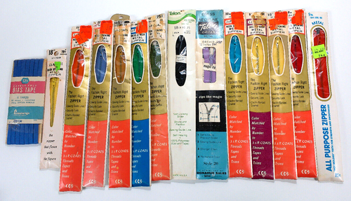 Vintage J & P Coats + Talon Zippers ~ Lot of 13 ~ Multiple Colors ...