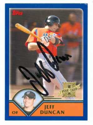 Jeff Duncan autographed baseball card (New York Mets) 2003 Topps Traded ...