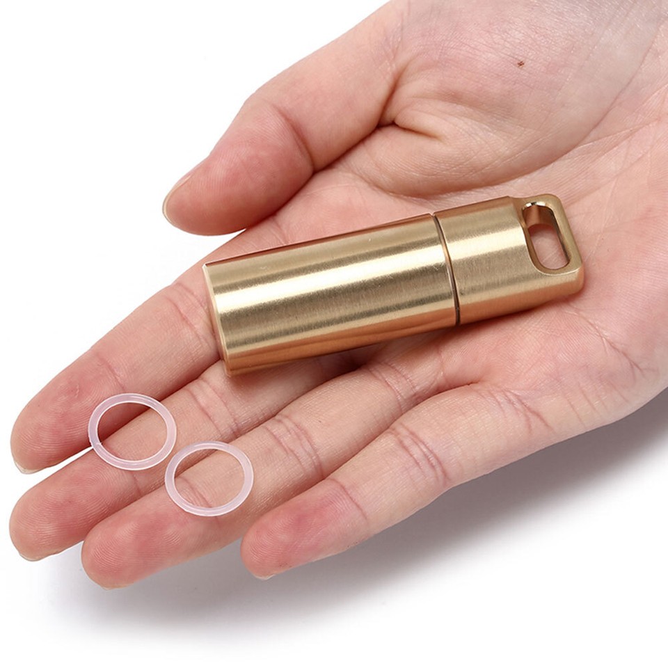 EDC Pill Case Capsule Medicine Outdoor Tool Organizer Pendant Necklace ...