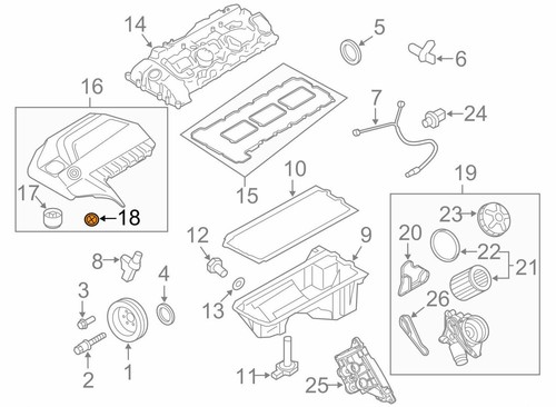 2014-2019 BMW 2 F23 Engine Cover Emblem 11147788967 7788967 OEM Genuine