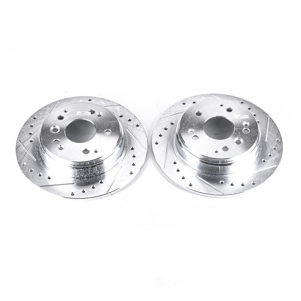 Disc Brake Rotor Set-Rear Drilled, Slotted and Zinc Plated Brake Rotor ...
