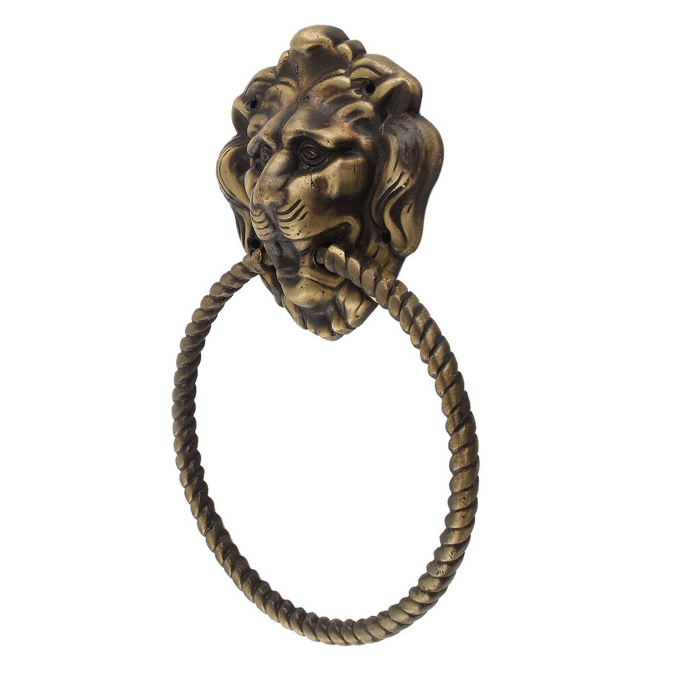 Handmade Rare Lion Brass Door Knocker With Rope Ring | eBay
