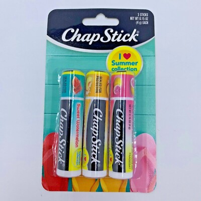 Chapstick I ️ Summer collection 3 sticks watermelon pink lemonade ...
