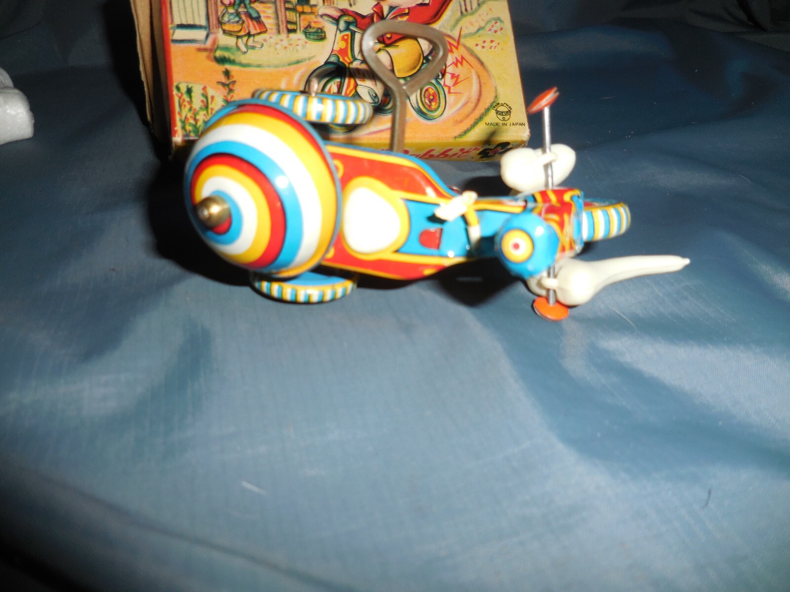 Vintage Wind Up Bell Cycle Rabbit Susuki No Rabbitonly Japan W/Box ...