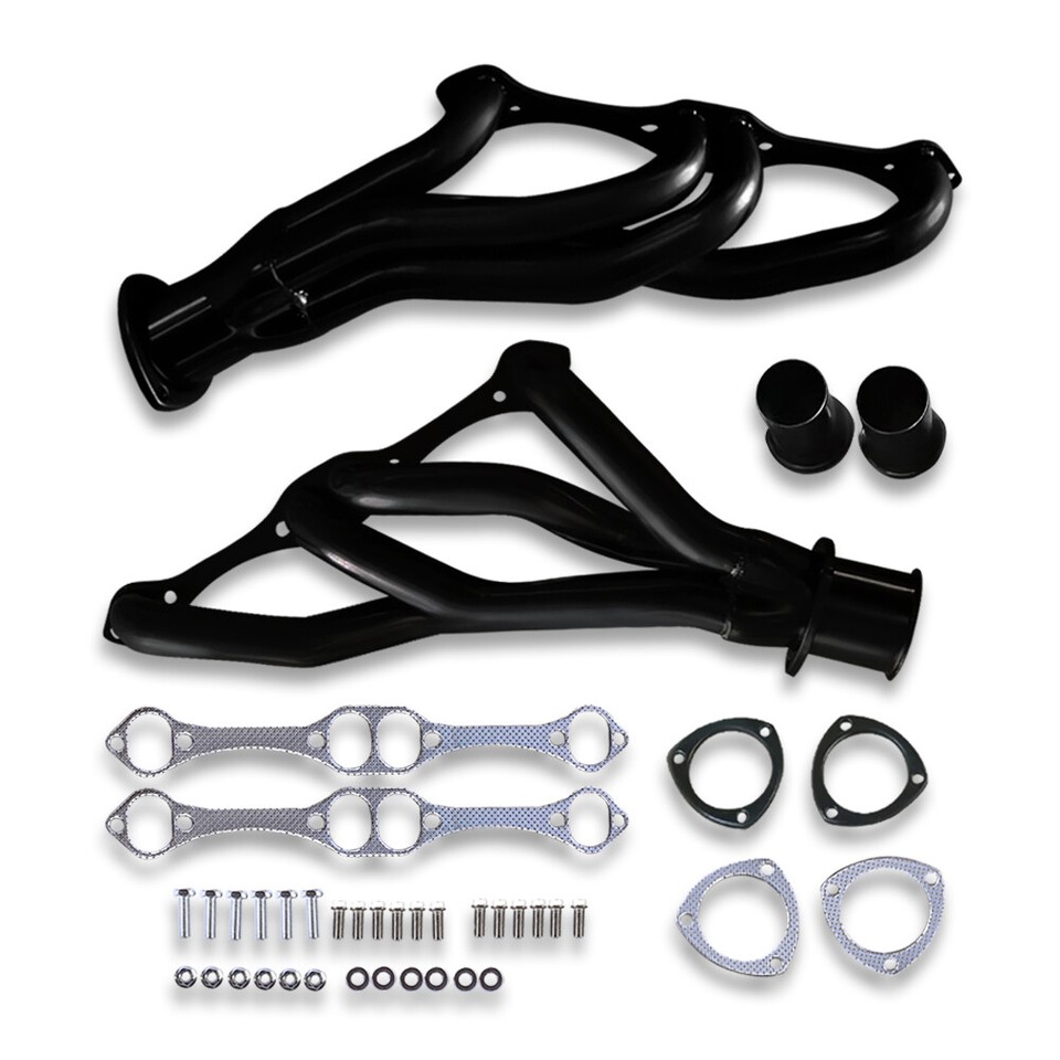 For Chevy SBC 265 305 400 V8 A/F/G Body Black Painted Mid Length ...