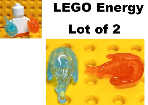 LEGO Minifigure Power Energy BURSTS Lot of 2 Orange Blue Battle Weapon ...