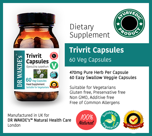 DR WAKDE'S Trivrit Capsules (Nishottar) | 60 Veg Caps | Ayurvedic ...