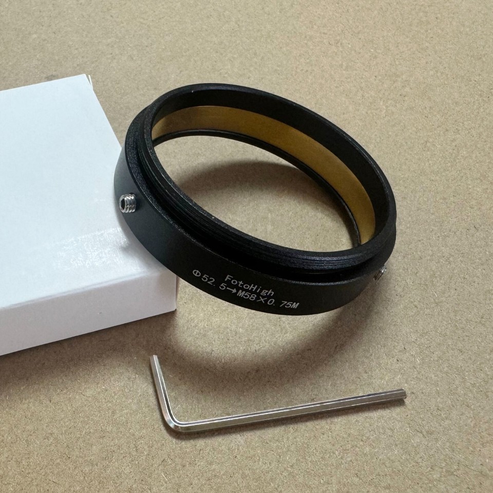 New 52.5mm to M58x0.75 Thread Adapter With Projection Circle SLIM | eBay