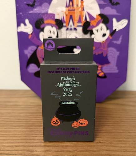Mickeys Not So Scary Mystery Pins (2 per box) 2025 Unopened + Party bag ...