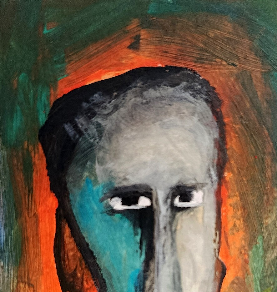 ACEO ORIGINAL COLLECTIBLE ABSTRACT EXPRESSIONISM portrait Painting MINIATURE ART | eBay