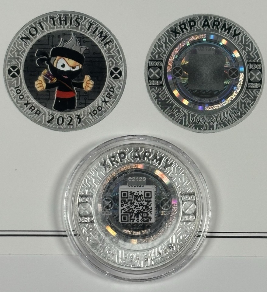 XRP ARMY COIN .999 1 OZ SILVER LOADED WITH 100 XRP LIMITED TO 5000 ...