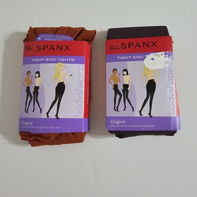 Spanx Tight End Tights Original 2 Pack Cayenne & Amethyst Size D Body ...
