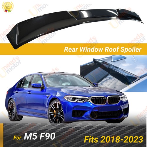 Fits 2018-2023 BMW M5 F90 ABS Gloss Black Rear Roof Window Visor ...