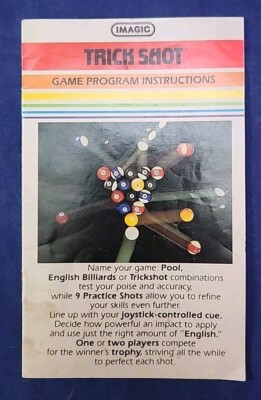 VINTAGE 1982 IMAGIC TRICK SHOT GAME PROGRAM INSTRUCTIONS | eBay