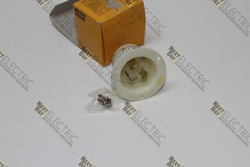 Hubbell, HBL2615, Flanged Outlet Plug 2615 Inlet Unsulgrip Twist Lock ...