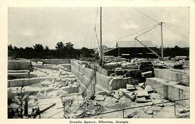 Georgia, GA, Elberton, Granite Quarry 1940's Postcard | eBay
