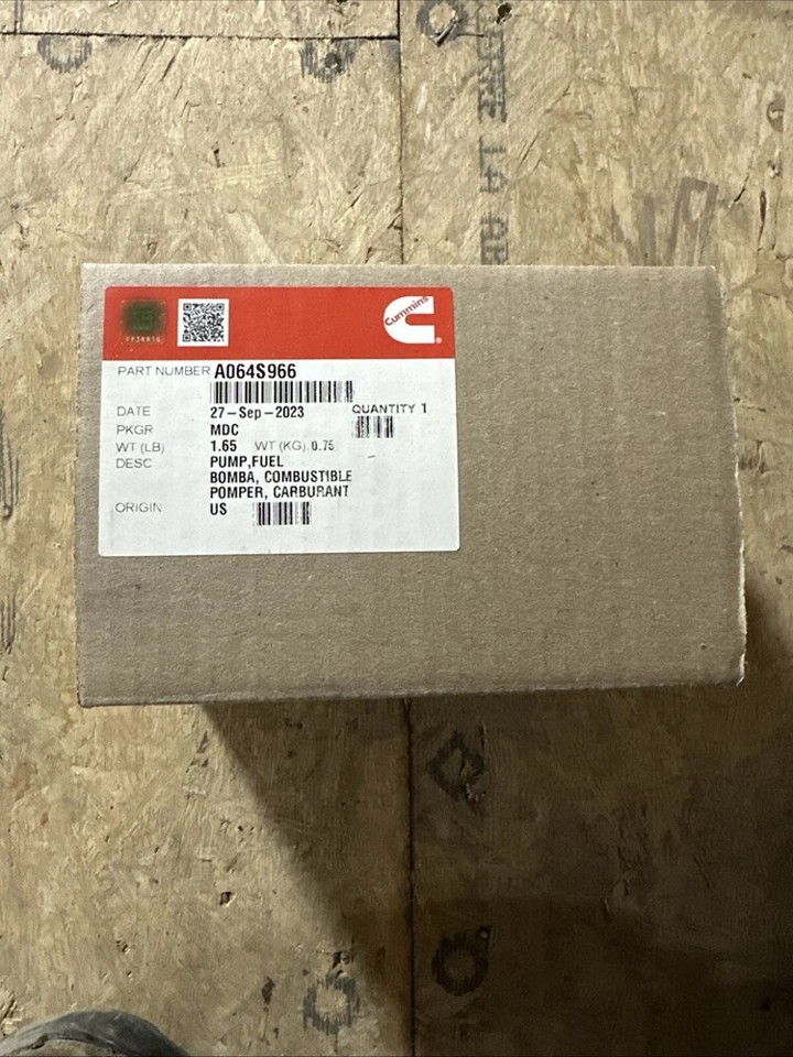 Genuine OEM Onan Cummins A064S966 Fuel Pump 12VDC; Replaces A047N926 ...