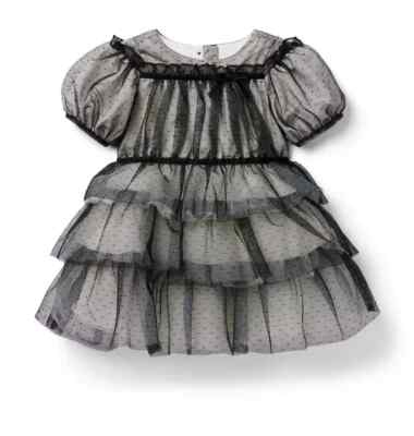 Janie and Jack Dot Tiered Tulle Dress Girls Size 7 | eBay