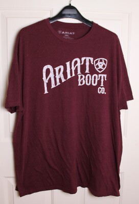 Ariat Boot Co. Burgundy Maroon T-Shirt Size 2XL (27X31) | eBay