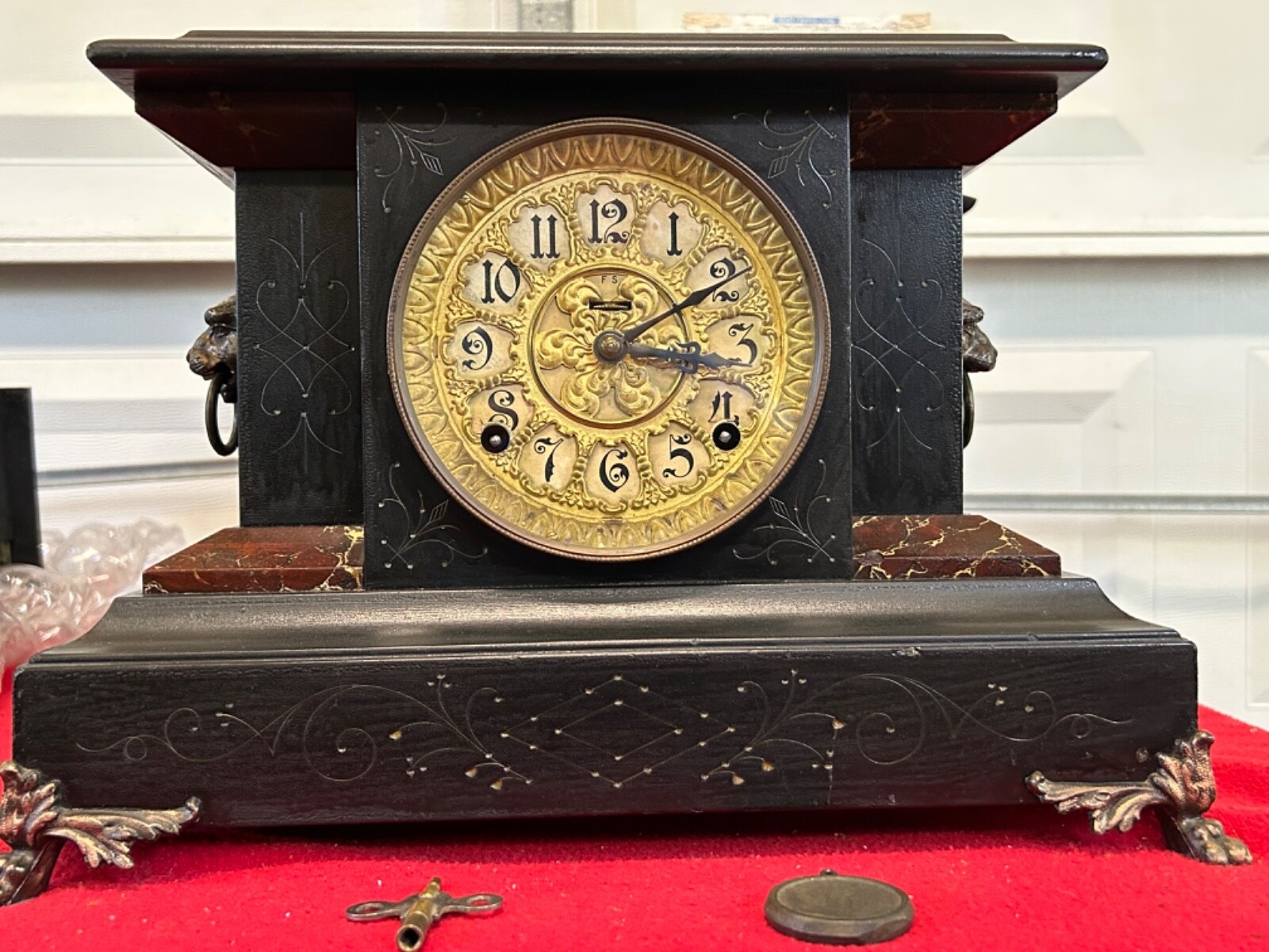 Antique Ingraham 8 Day Strike Mantle Clock-Working Condition | eBay