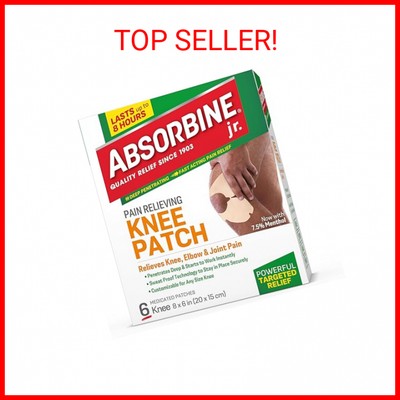 Absorbine Jr. Knee Pain Relief Patches, Fast Acting Pain Patch with ...