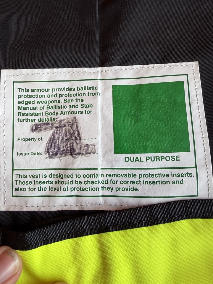 Body Armour Vest - Anti Stab & Ballistic HG1A & KR1 | eBay