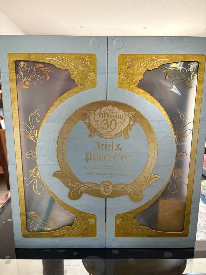 m1021 Limited Ariel & Prince Eric Doll 30th Anniversary Rare Serial ...