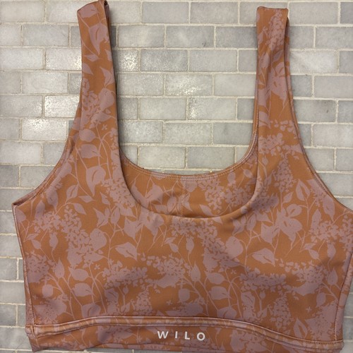 Wilo the Floral Peach Orange Sports Bra Size Medium Removable Pads | eBay