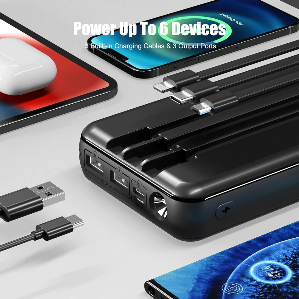 Power Bank Solare 52800Mah, PD 30W USB C 3.0A Powerbank Ricarica Rapida ...