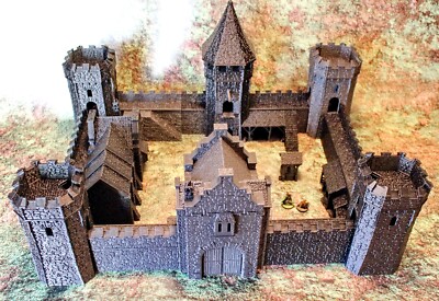 Greendale Modular Fortress 28mm Castle Terrain D&D Warhammer LotR Pike ...