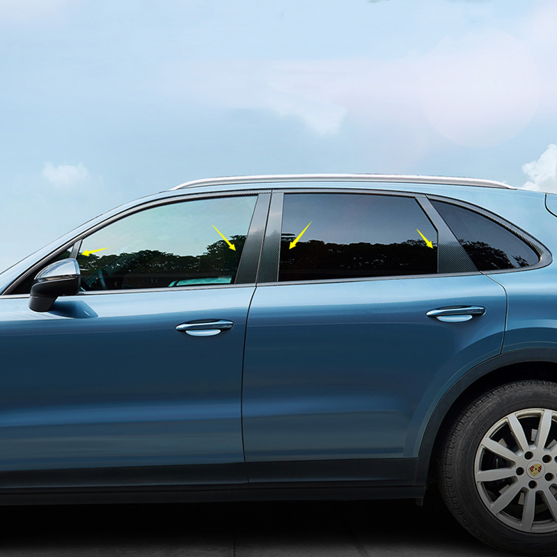 For Porsche Macan 2014-2021 PC Carbon Fiber Pillar Posts Window Door ...